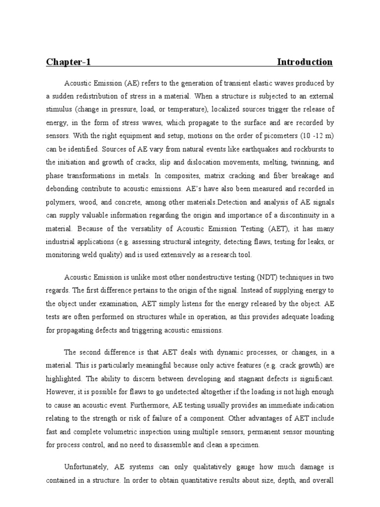 Acoustic Emission Testing Overview | PDF | Fracture | Plasticity (Physics)