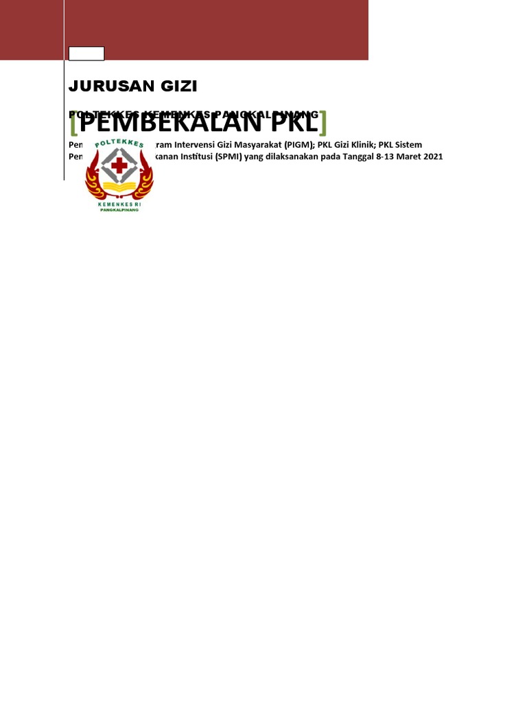 Jadwal Pembekalan PKL | PDF