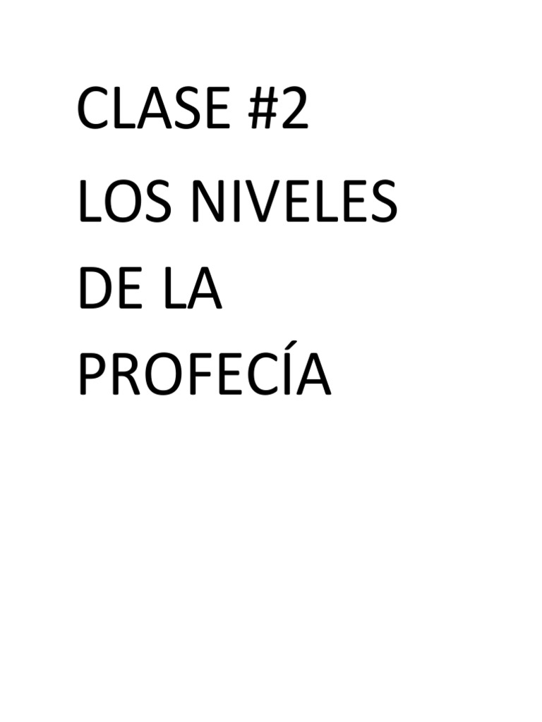 CLASE 2 Modulo 1 Entrenamiento | PDF | Profecía | Oración