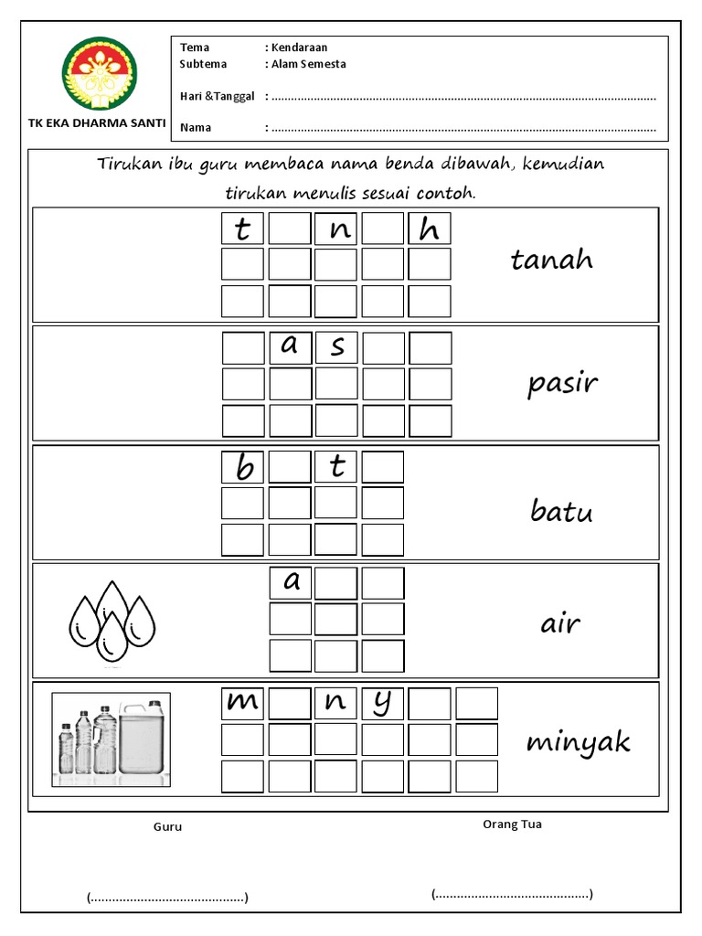 Worksheet Alam Semesta TK B | PDF