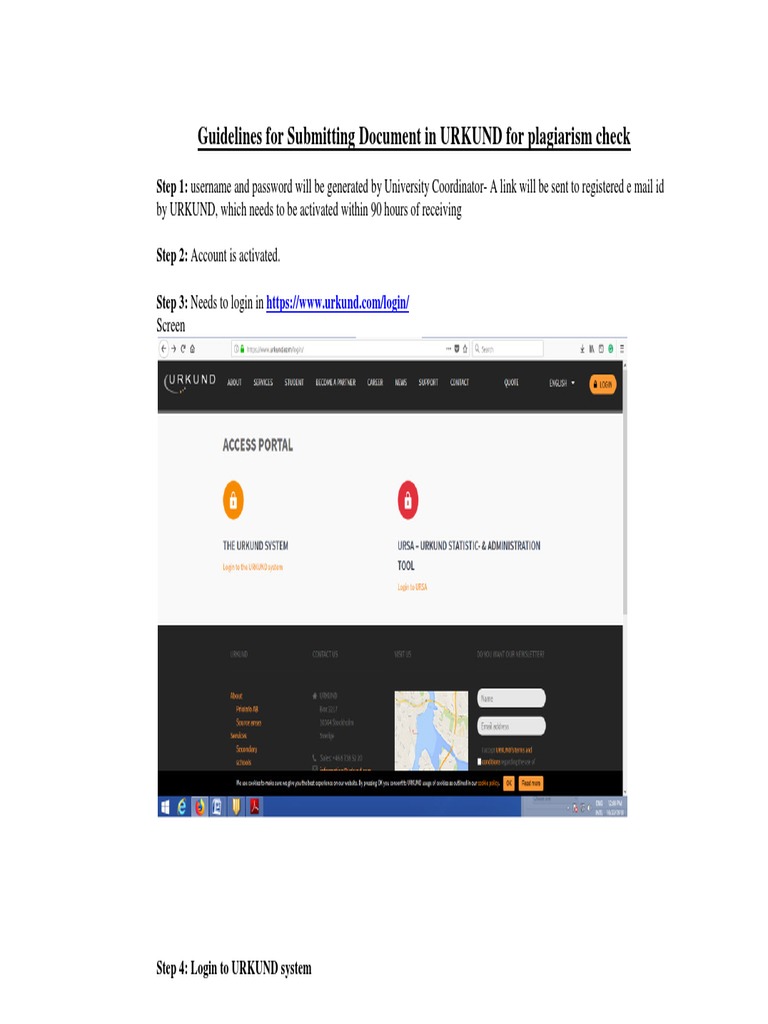 URKUND Plagiarism Check Submission Guide | PDF | I Work | Computer ...