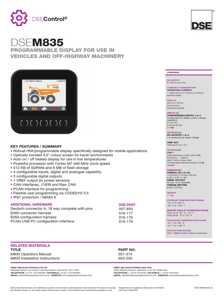 Control: Programmable Display For Use in Vehicles and Off-Highway ...