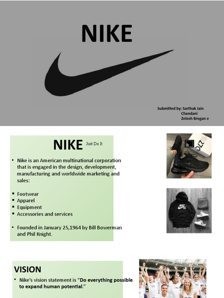 Nike's Vision, Mission, Values and CSR Initiatives | PDF | Nike ...