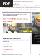 MS Excel MCQ Questions and Answers PDF | PDF | Microsoft Excel | Spreadsheet