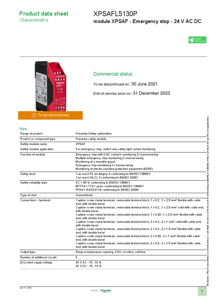 Preventa XPS - XPSAFL5130P | Download Free PDF | Relay | Electrical Wiring