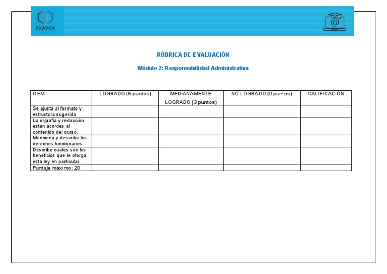 Rubrica Tarea 2 Modulo 2 | PDF