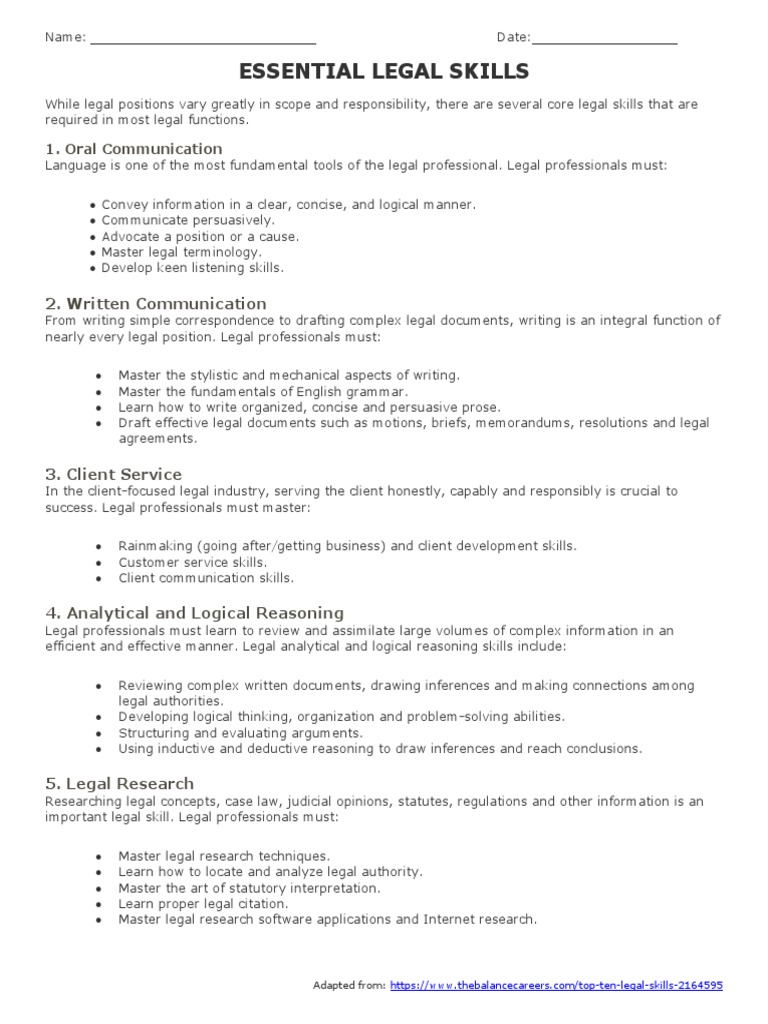 Essential Legal Skills: 2. Written Communication | PDF | Reason | Inference