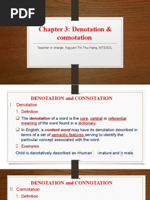 Denotation And Connotation Quotes