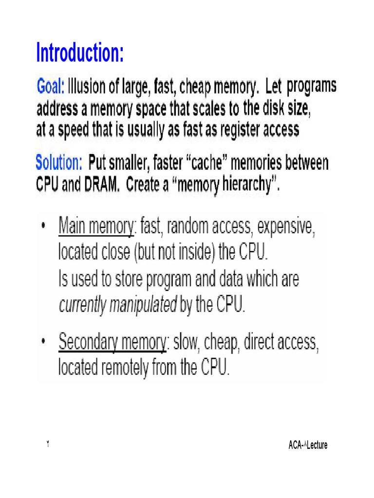Memory Hierarchy and Locality Properties | PDF | Cache (Computing ...