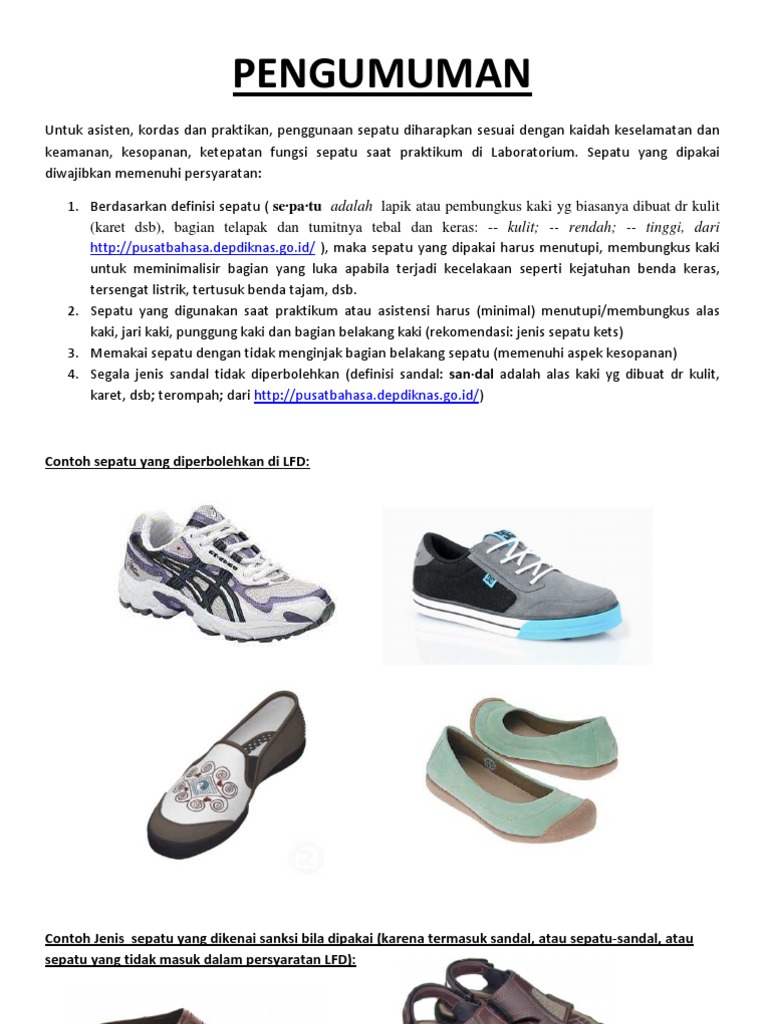 Jenis Sepatu | PDF