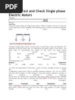 Three-Phase Motor Testing Guide | PDF | Electric Motor | Alternating ...