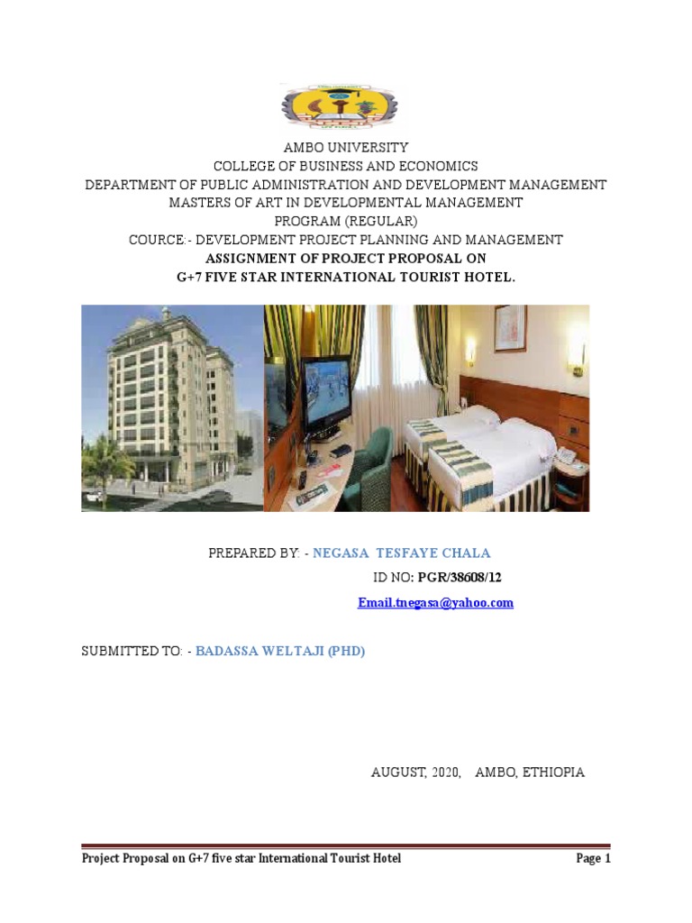 PROJECT PROPOSAL On Hotel Final Doct Edited | PDF | Internal Rate Of ...