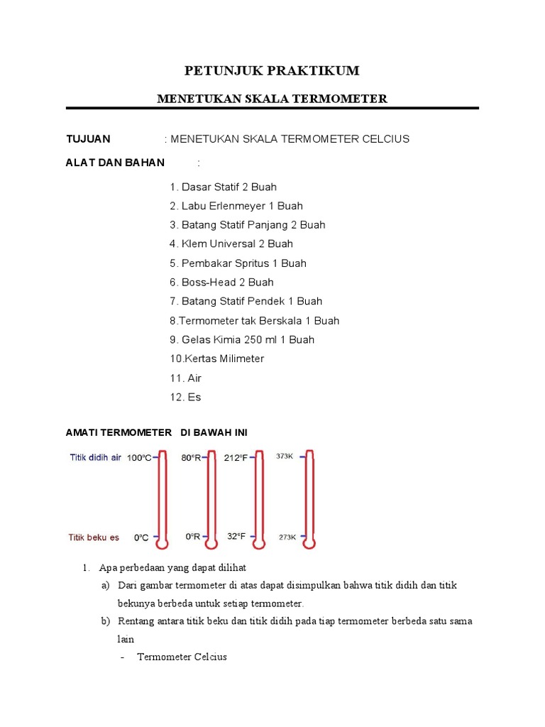 Menentukan Skala Termometer Celcius | PDF | Sains & Matematika