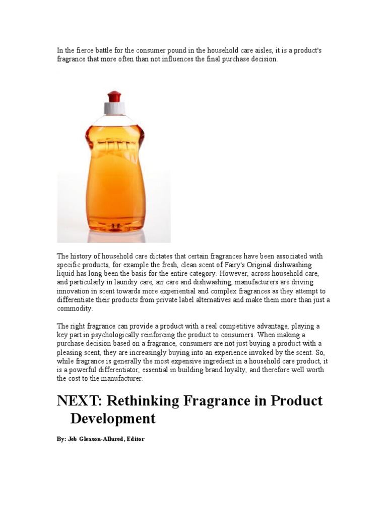NEXT: Rethinking Fragrance in Product Development: By: Jeb Gleason ...