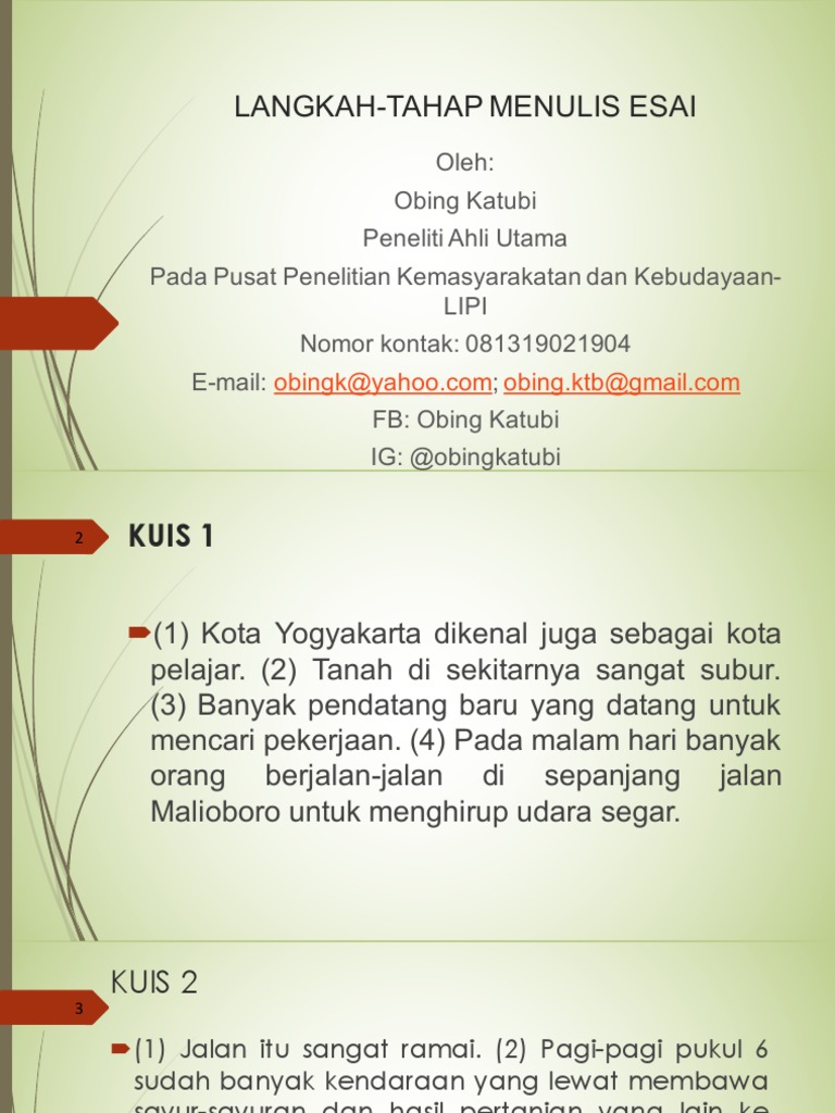 Langkah-Langkah Menulis Esai | PDF