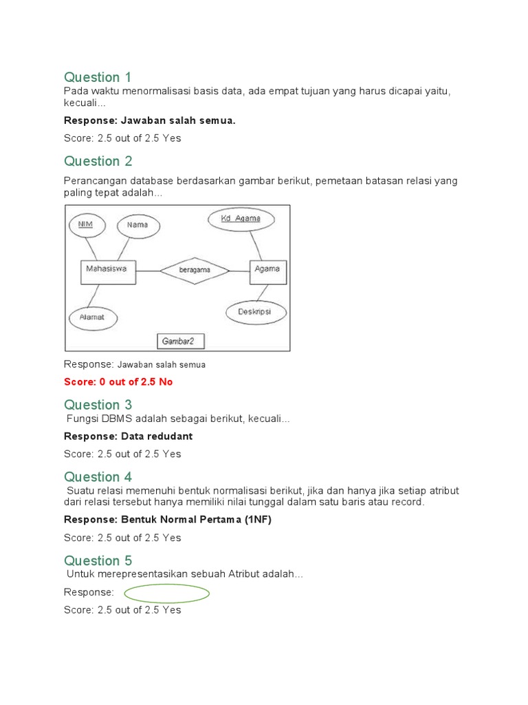 Kisi Uas Perancangan Basis Data | PDF | Metode & Bahan Ajar