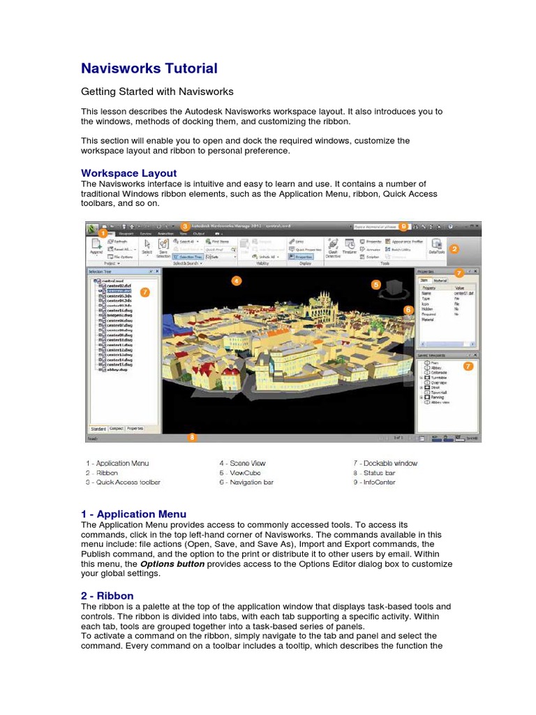 Navisworks Tutorial 2.0 | PDF | Window (Computing) | System Software