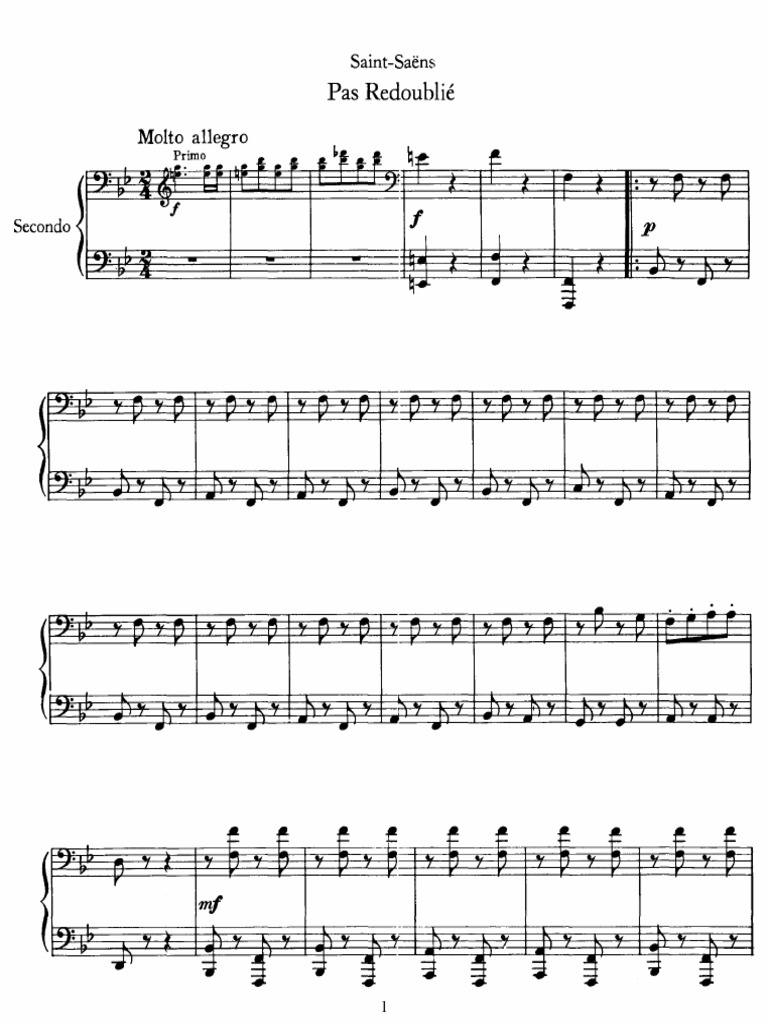 Saint Saëns Pas Redoublé Op.86 | PDF