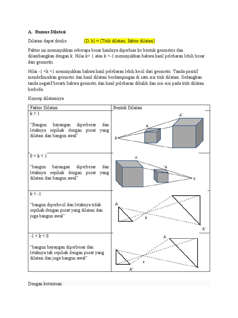 Rumus Dilatasi | PDF | Metode & Bahan Ajar | Sains & Matematika