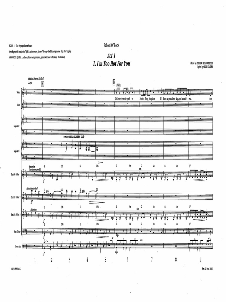 School of Rock (Full Score) | PDF