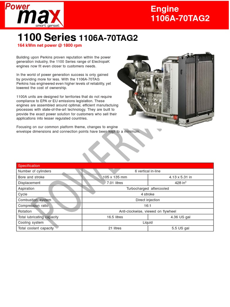 1106A-70TAG2 Engine | PDF | Engines | Vehicles