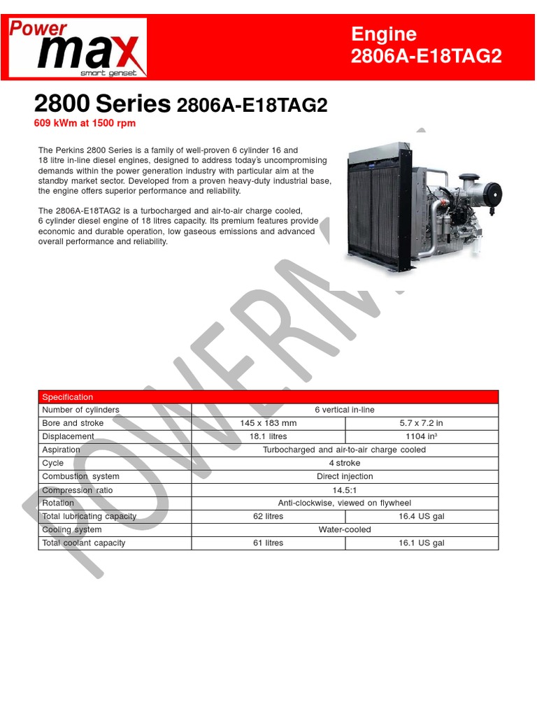 2806A-E18TAG2 Engine | PDF | Diesel Engine | Engines