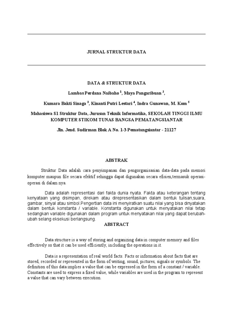 Jurnal Struktur Data | PDF