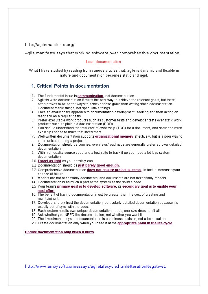 Agile Documentation | PDF | Agile Software Development | Documentation