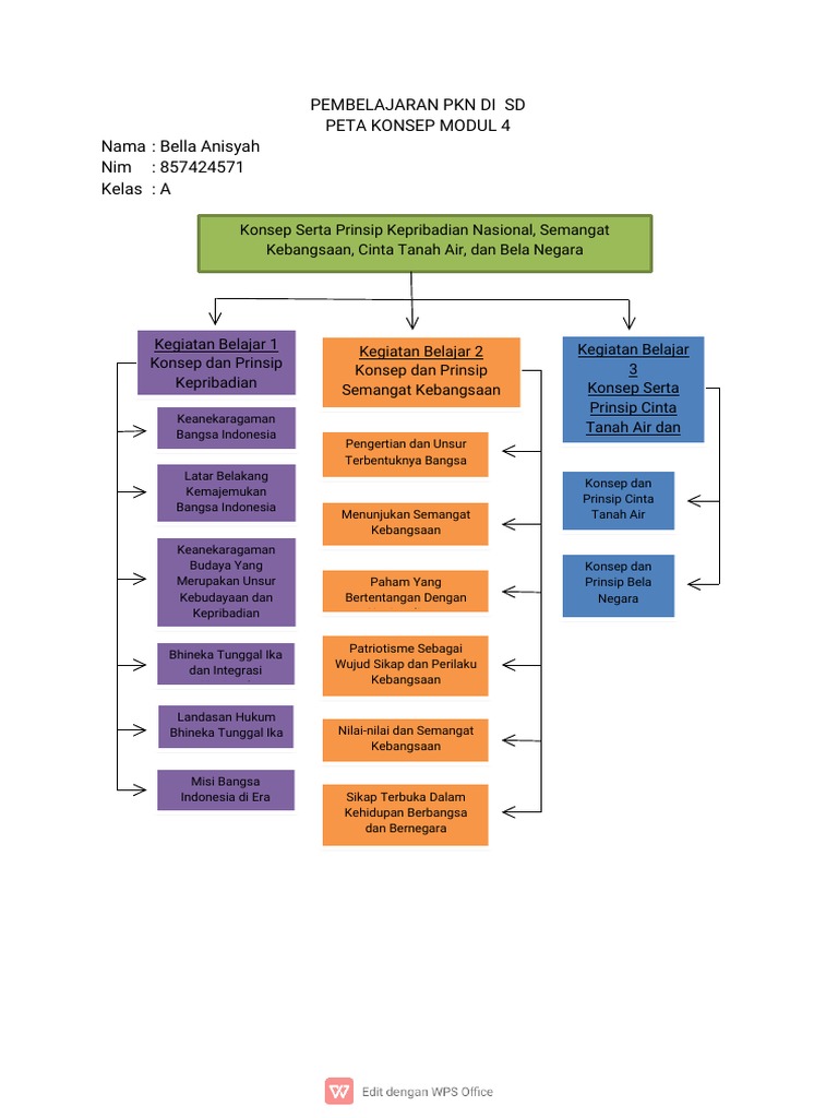 4a - Peta Konsep - Modul 4 - PKN | PDF