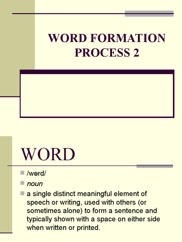 Word Formation Process 2 | PDF | Word | Phoneme