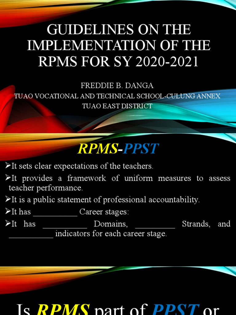 Guidelines On The New RPMS | PDF | Educational Technology | Lesson Plan