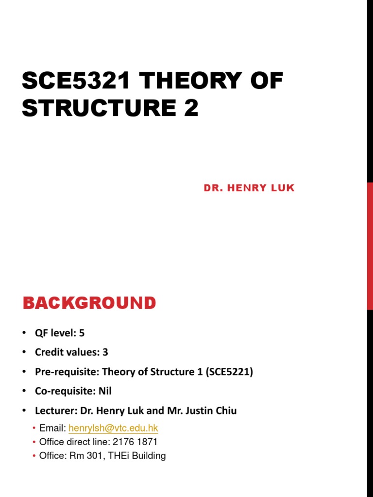 Sce5321 Theory of Structure 2 | PDF | Structural Analysis | Structural ...
