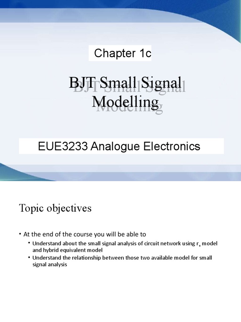 Chap1c - BJT Small Signal Modelling (v1.2) | Download Free PDF ...