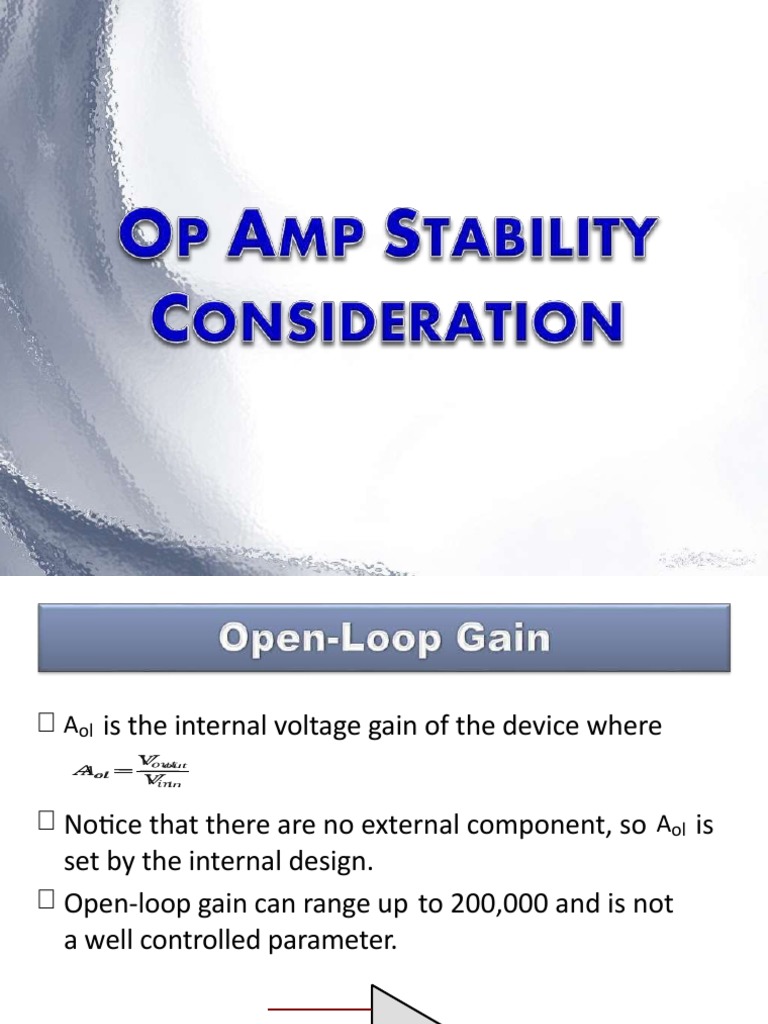 Chap4c - OpAmp - Stability (v1.0) | PDF | Operational Amplifier | Amplifier