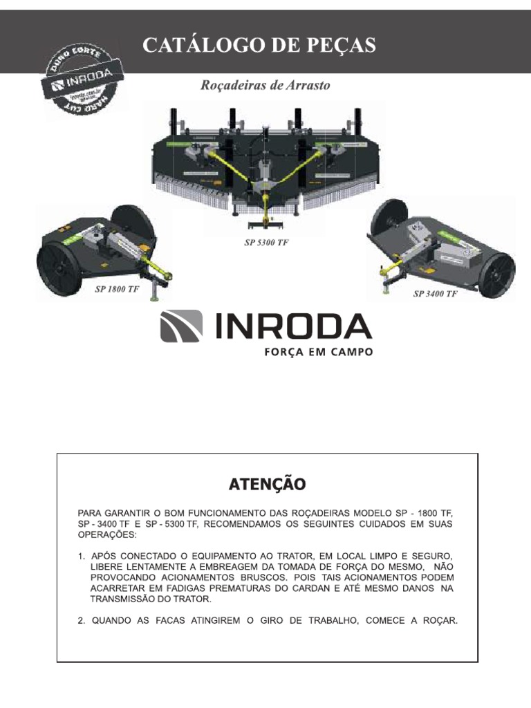 Catalogo Inroda-1800tf-3400tf-5300tf | Download grátis PDF | Trator ...