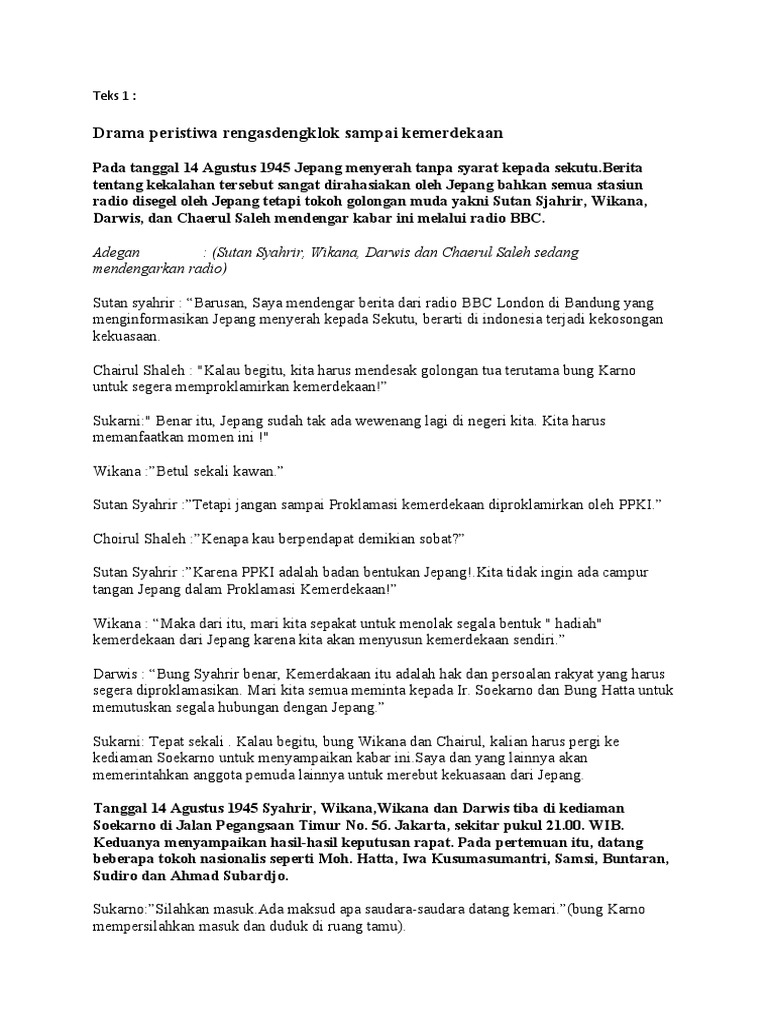 Teks Drama Sejarah | PDF
