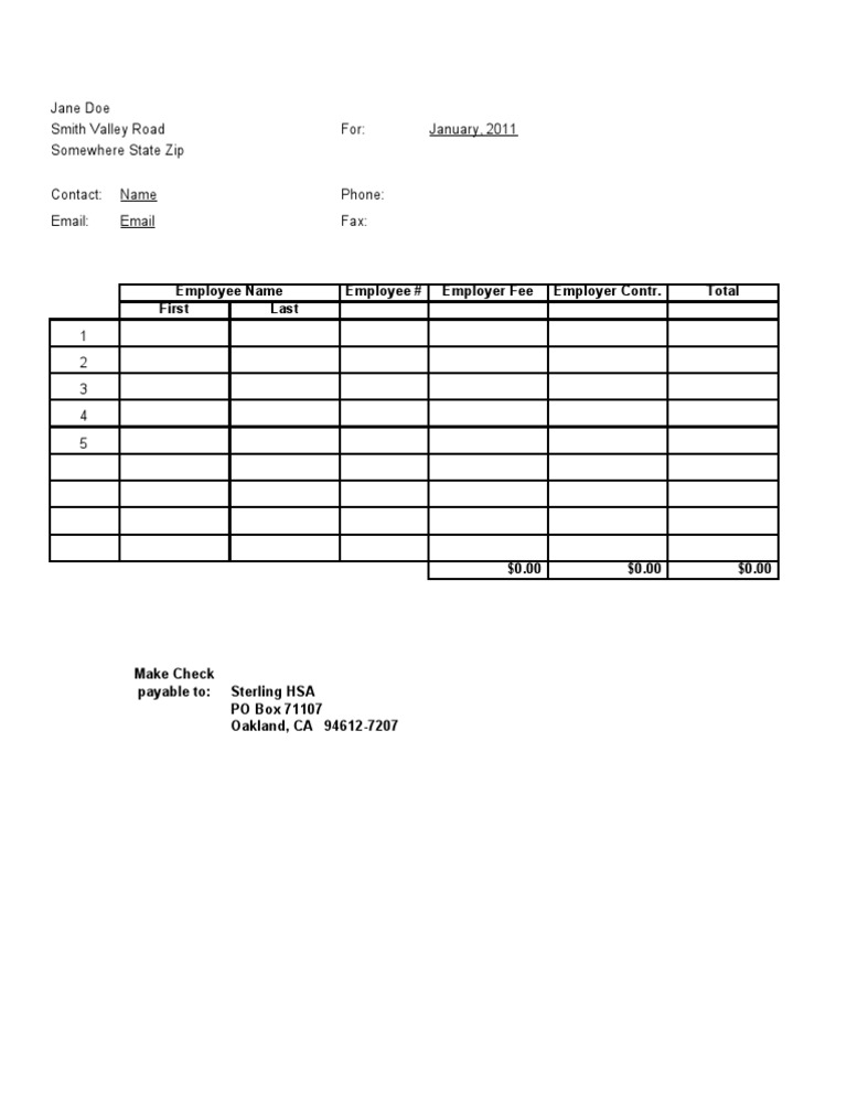 Employer Contribution Form | PDF