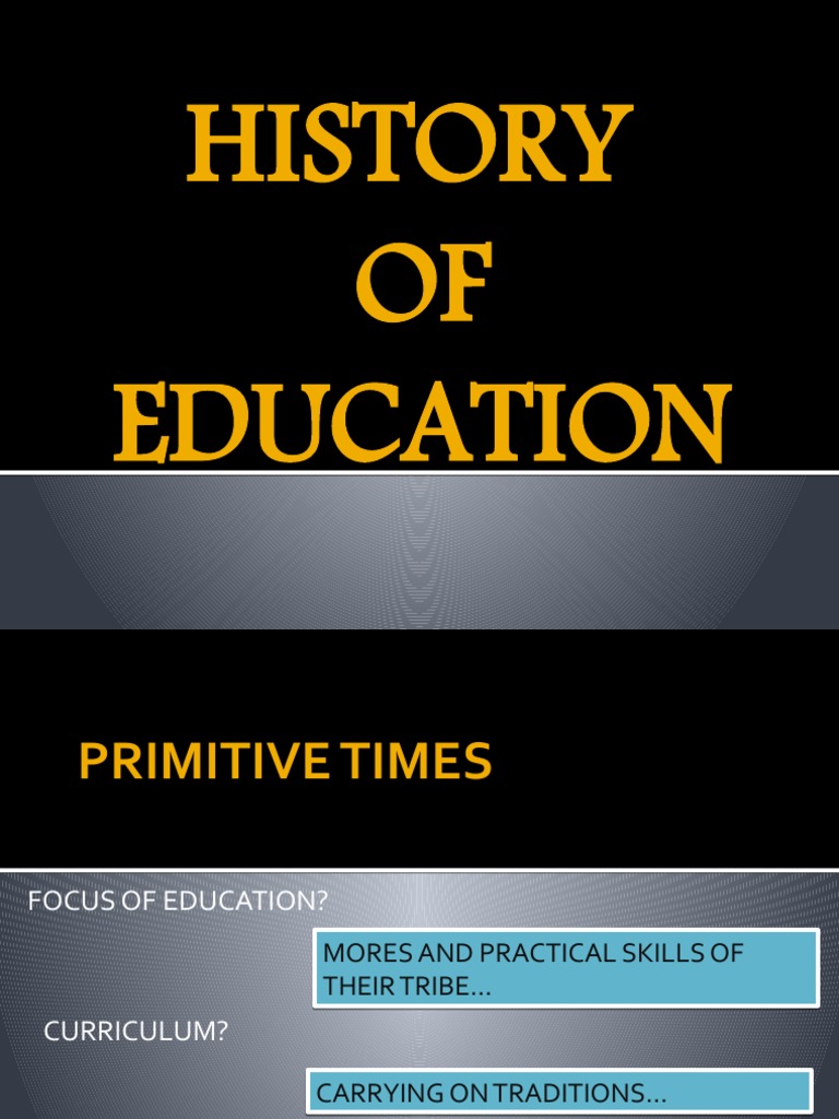 History of Education | PDF | Schools | Human Nature