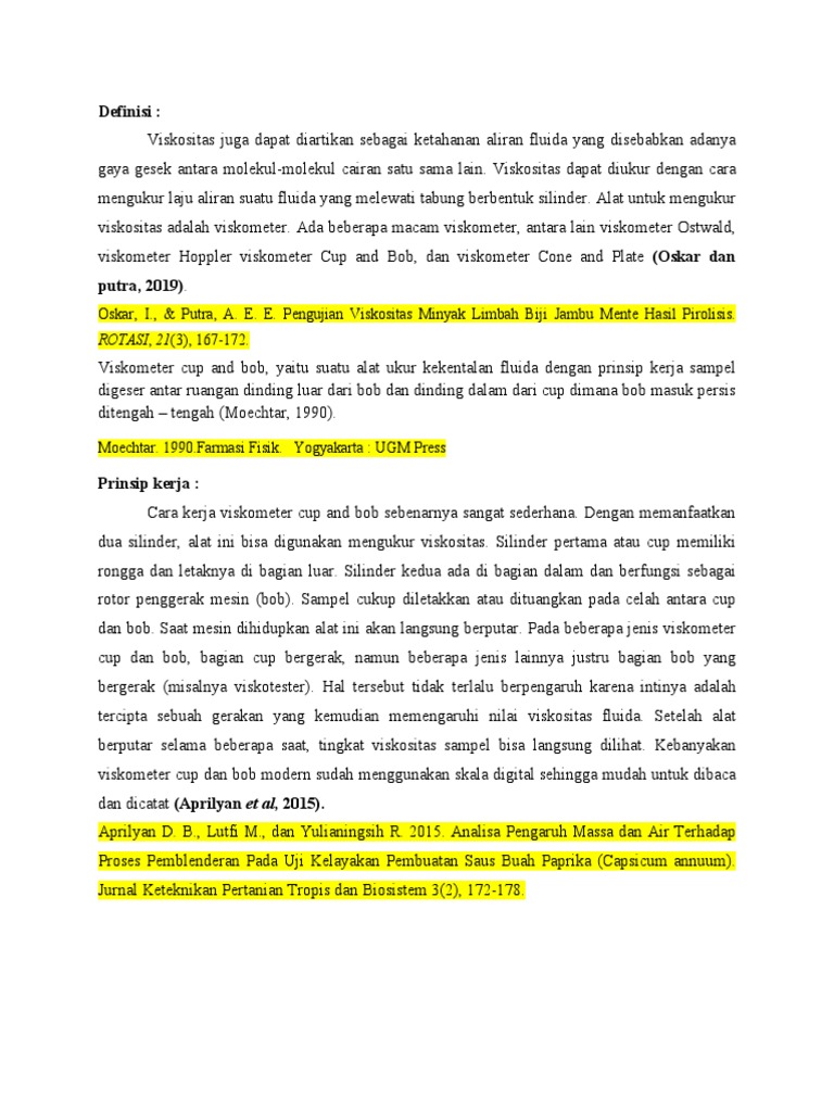 Viskometer Cup and Bob | PDF