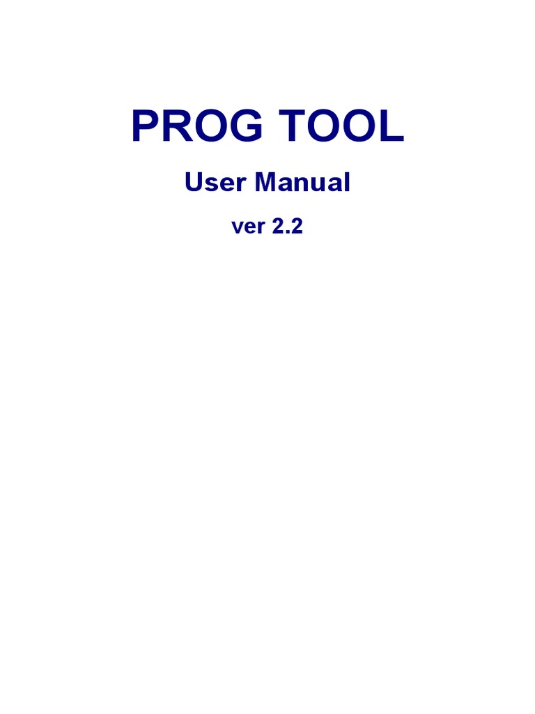 Prog Tool: User Manual | PDF | Icon (Computing) | Computer File