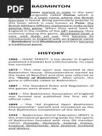 Badminton Sports Project | PDF | Racquet Sports | Athletic Sports