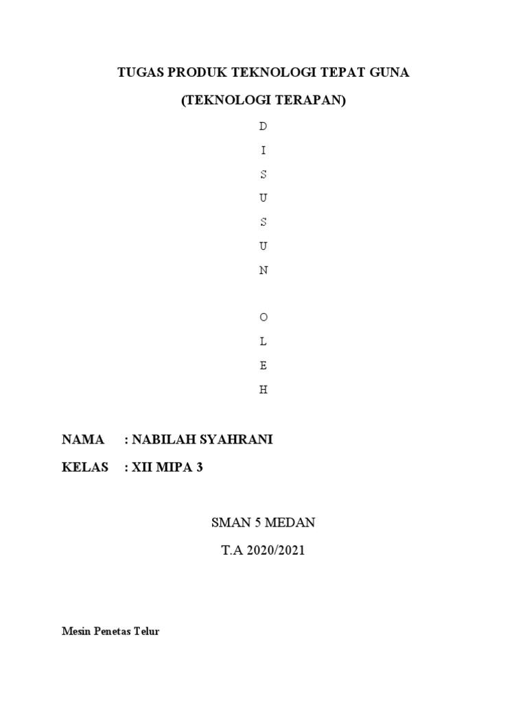 Contoh Teknologi Terapan Praktis | PDF | Kesehatan Holistik