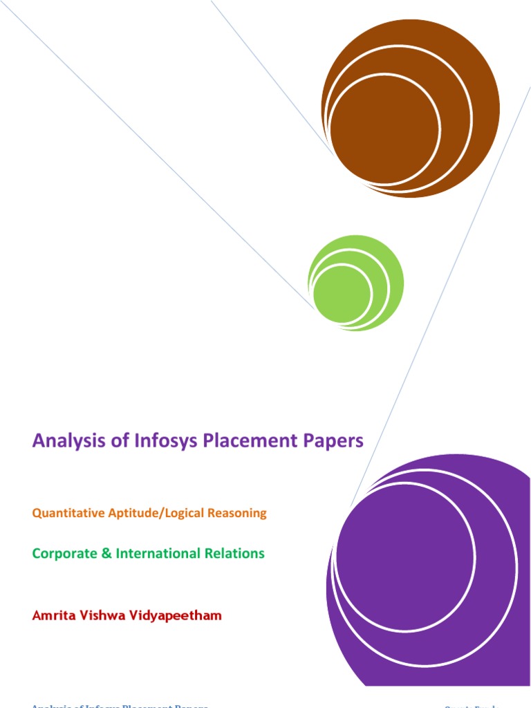 Analysis of INFOSYS Placement Papers | PDF | Division (Mathematics) | Fraction (Mathematics)