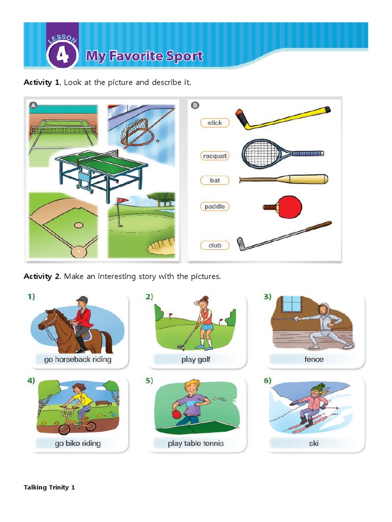 Talking Trinity 1 Activities | PDF | General Fiction