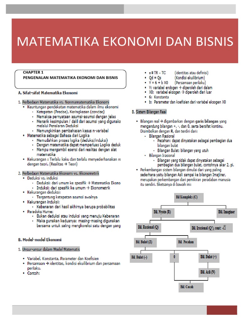 Matematika Ekonomi Dan Bisnis | PDF