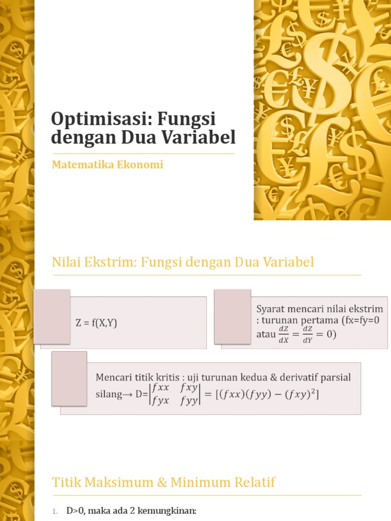 Optimisasi Fungsi 2 Variabel | PDF
