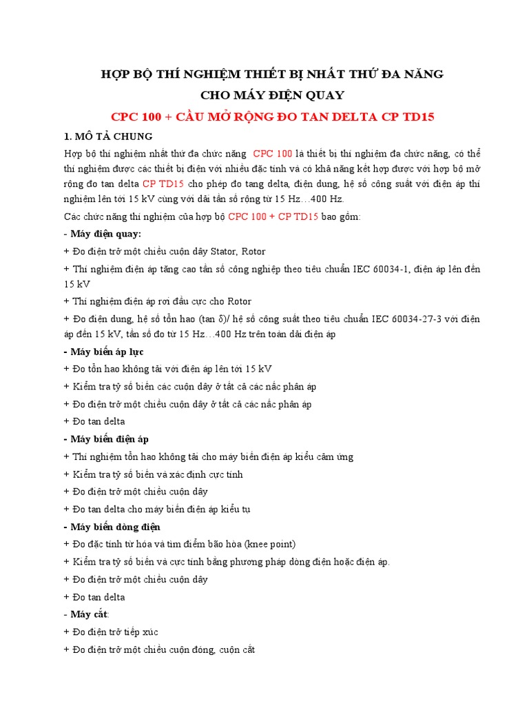 TSKT CPC 100 Basic+CT+VT+TR+CP TD15 | PDF