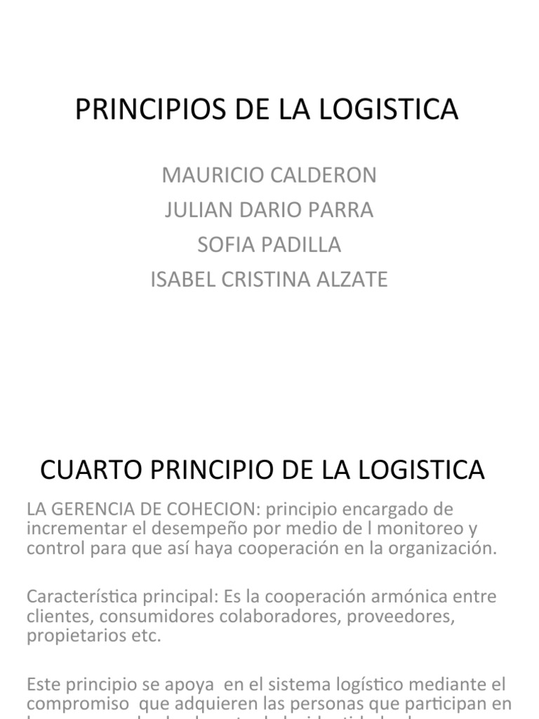 Principios de La Logistica | PDF | Negocios | Finanzas y dinero