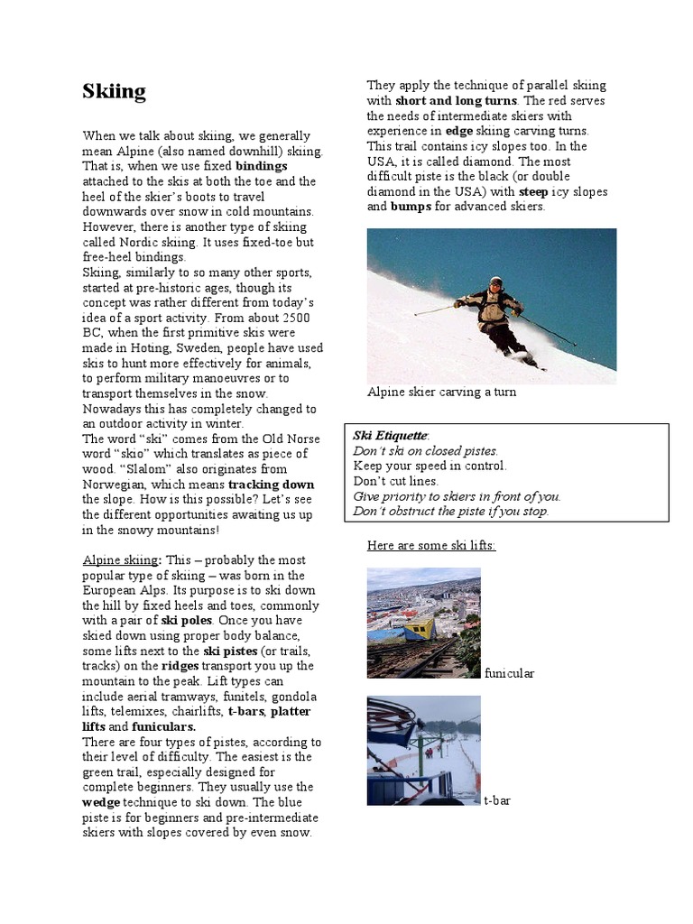 Lets Ski Fun Activities Games Reading Comprehension Exercis - 11878 ...