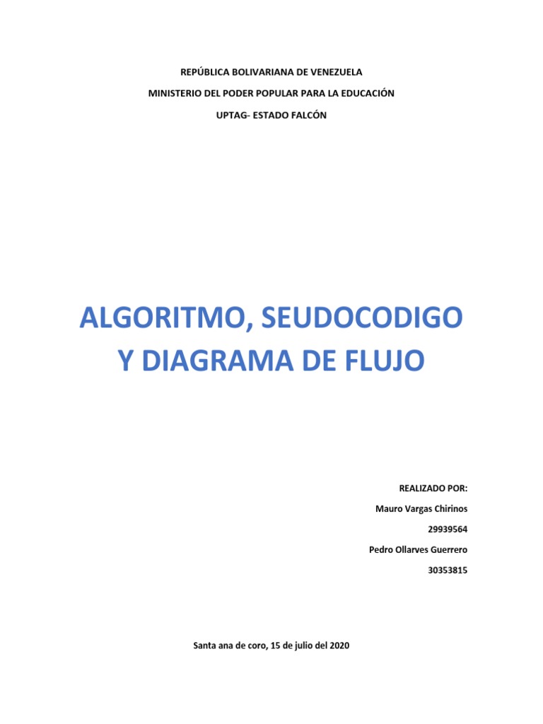 Definicion de Las Estructuras y Símbolos de Pseudocodigo | PDF | Algoritmos | Variable (informática)